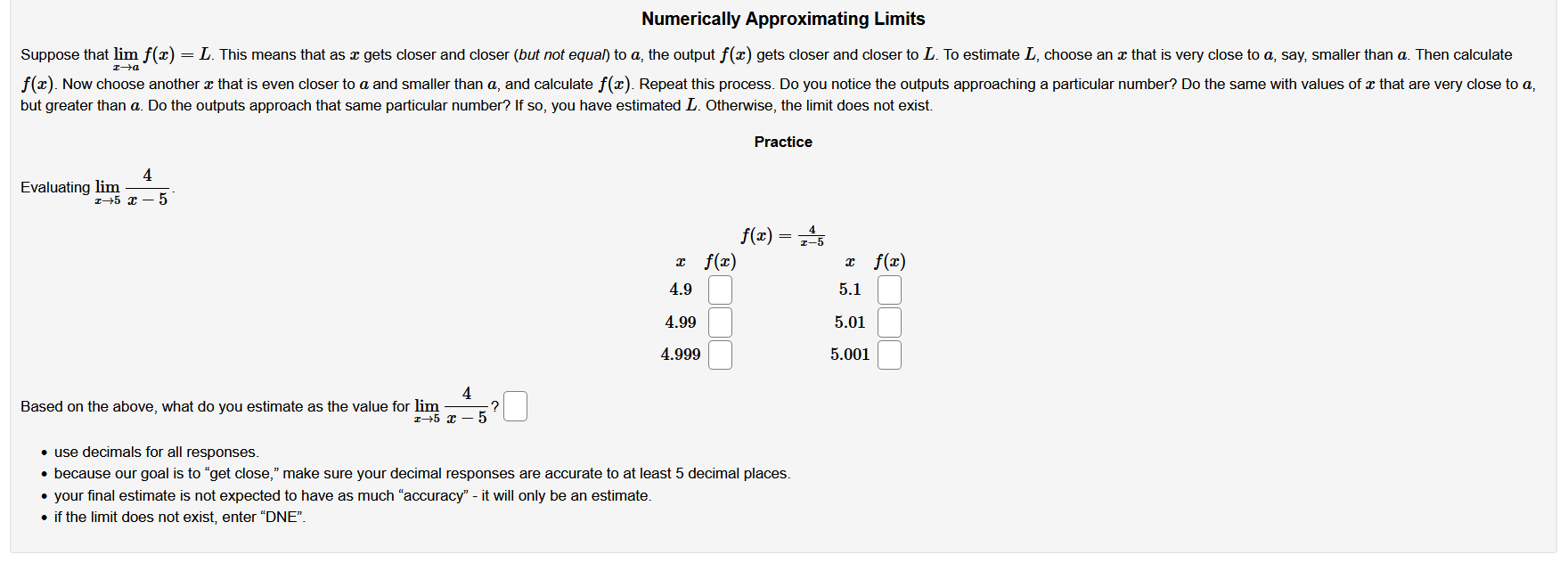 Solved Analytic approach to taking limits Suppose that lim | Chegg.com