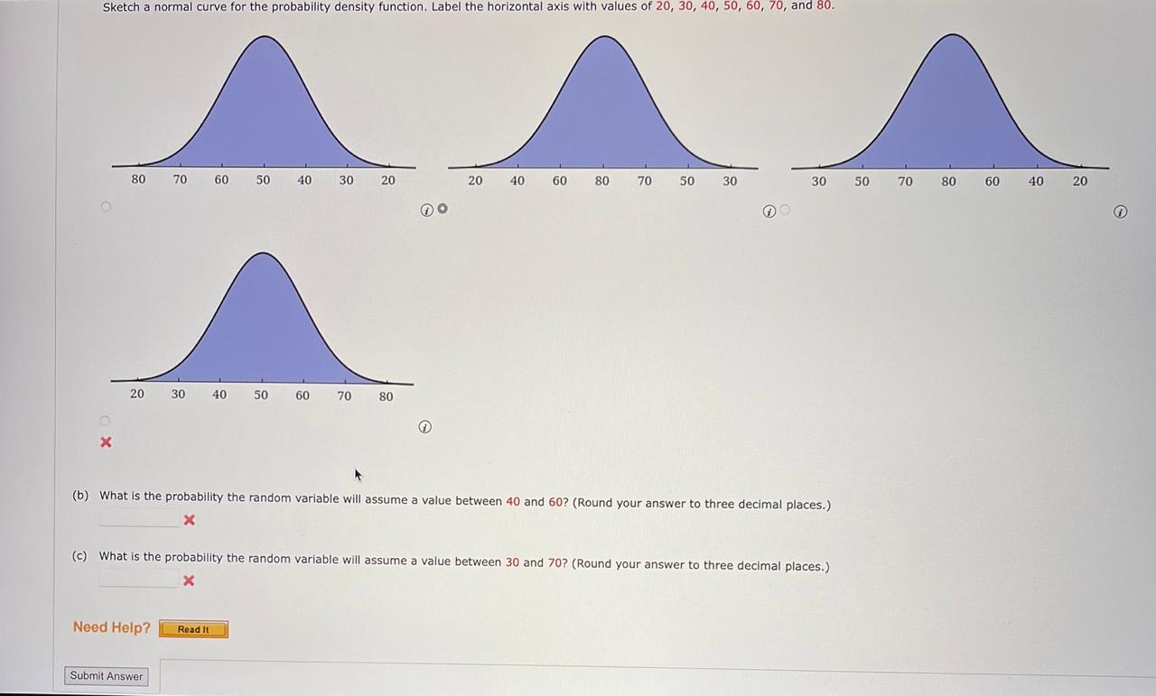 Solved (b) What is the probability the random variable will | Chegg.com