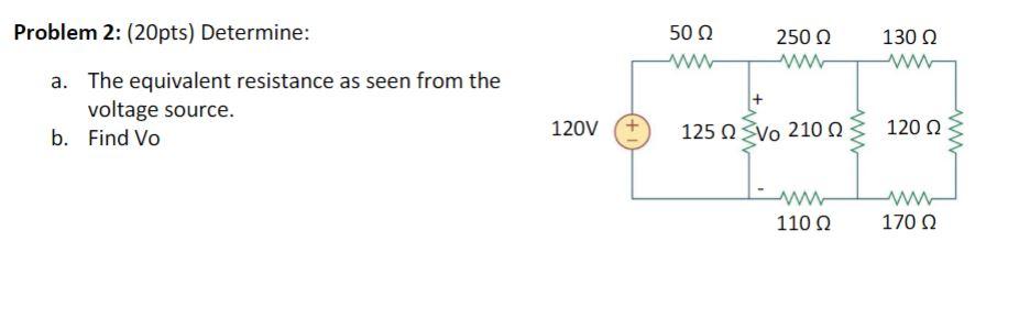 Solved Problem 2: (20pts) Determine: a. The equivalent | Chegg.com Solved Problem 2: (20pts) Determine: a. The equivalent | Chegg.com