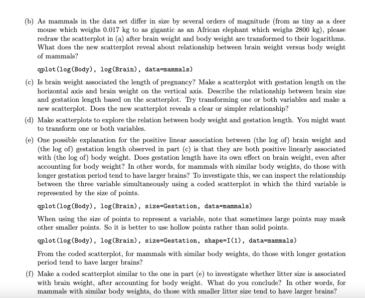 Solved Please label all the plots properly. (a) Make a | Chegg.com