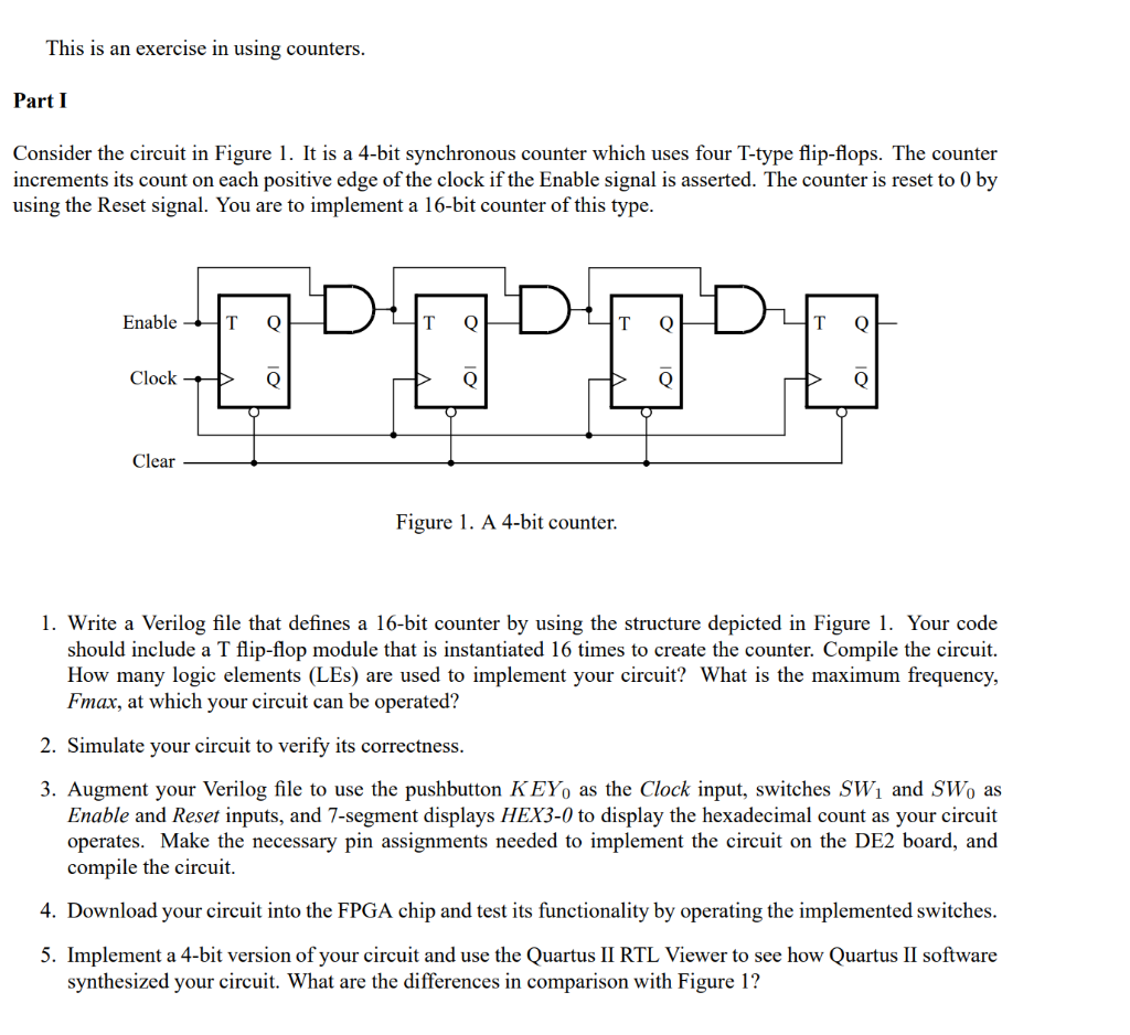This is an exercise in using counters Part I Consider | Chegg.com