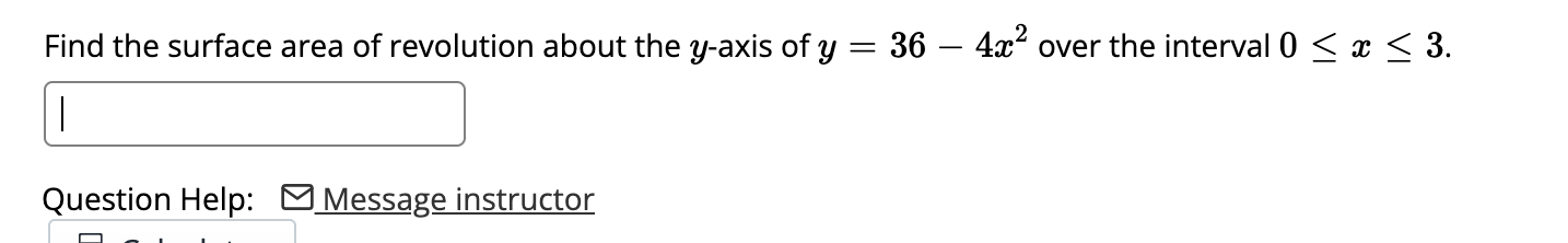 Solved Find the surface area of revolution about the y-axis | Chegg.com