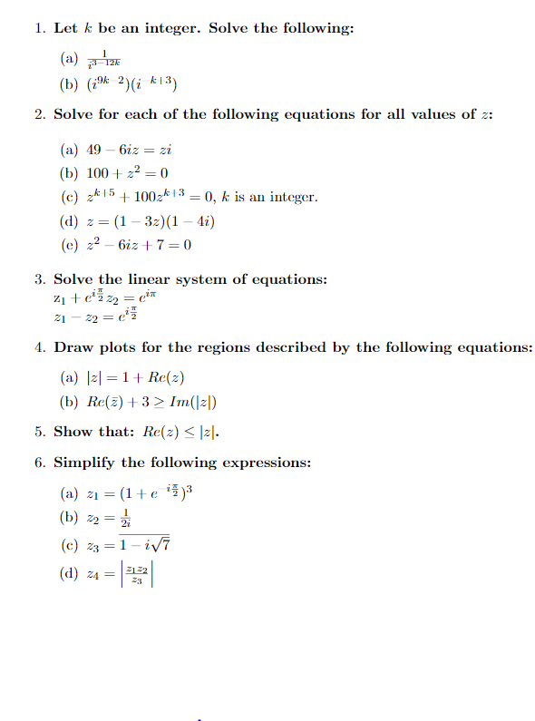 Solved 1. Let k be an integer. Solve the following: (a) 125 | Chegg.com