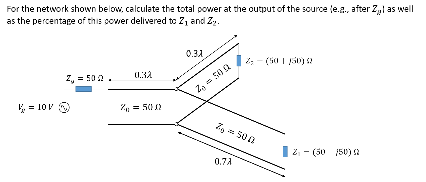 Solved For the network shown below, calculate the total | Chegg.com