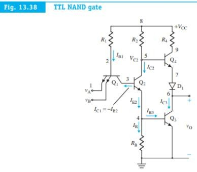 Solved 13.38 Design the TTL NAND gate of the circuit in Fig. | Chegg.com