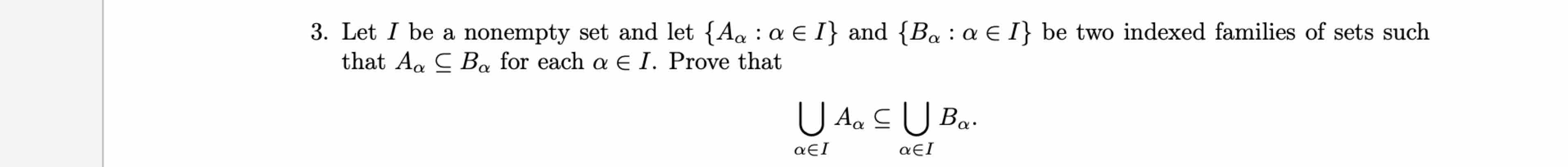 Solved Let I be a nonempty set and let {Aα:αinI} ﻿and | Chegg.com