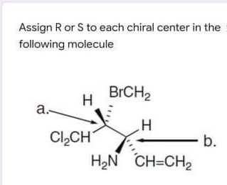 Solved Assign R or S to each chiral center in the | Chegg.com