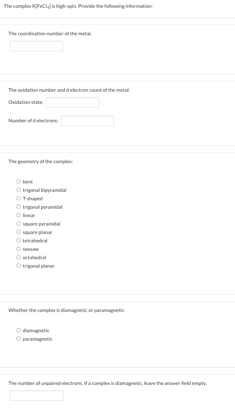 Solved The [CrF6]3− ion has its maximum absorbance at 650 | Chegg.com