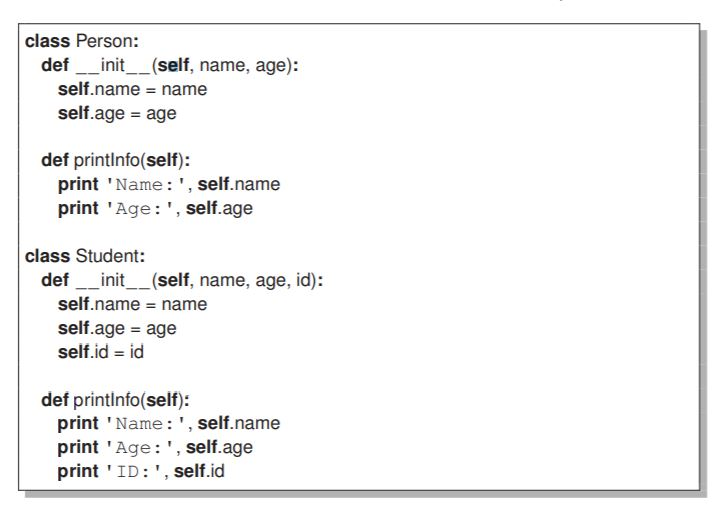 Solved PYTHON Rewrite the Student class as a child class of | Chegg.com