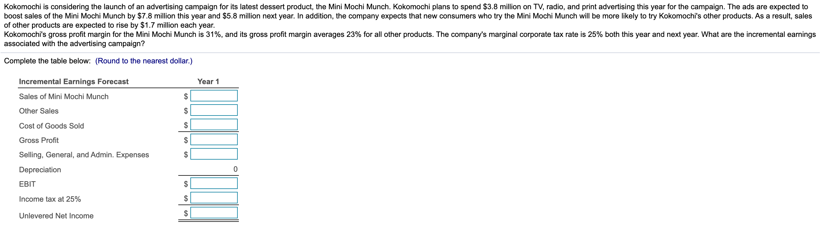 Solved Kokomochi is considering the launch of an advertising | Chegg.com