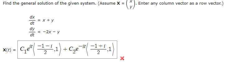 Solved Find the general solution of the given system. | Chegg.com