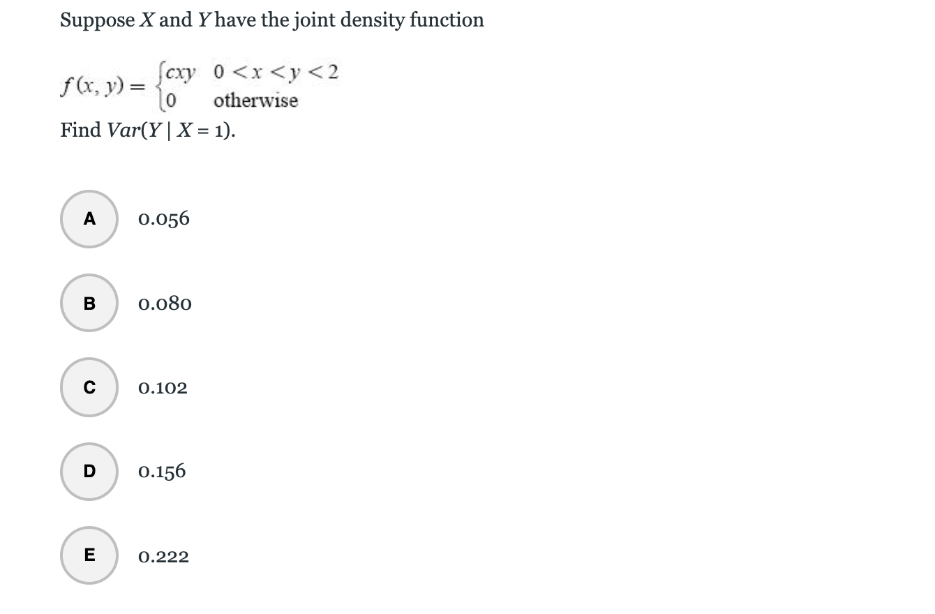 Solved Suppose X and Y have the joint density function cxy0 | Chegg.com