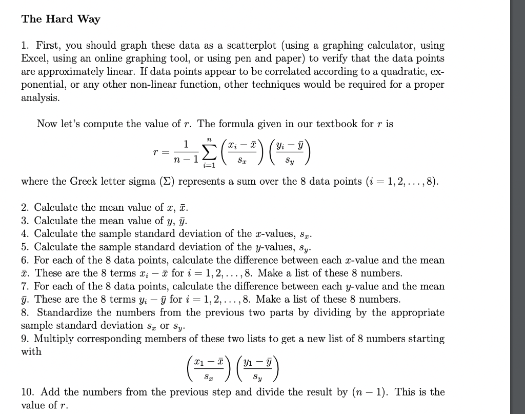Solved Discussion Question 3: The Correlation Coefficient | Chegg.com