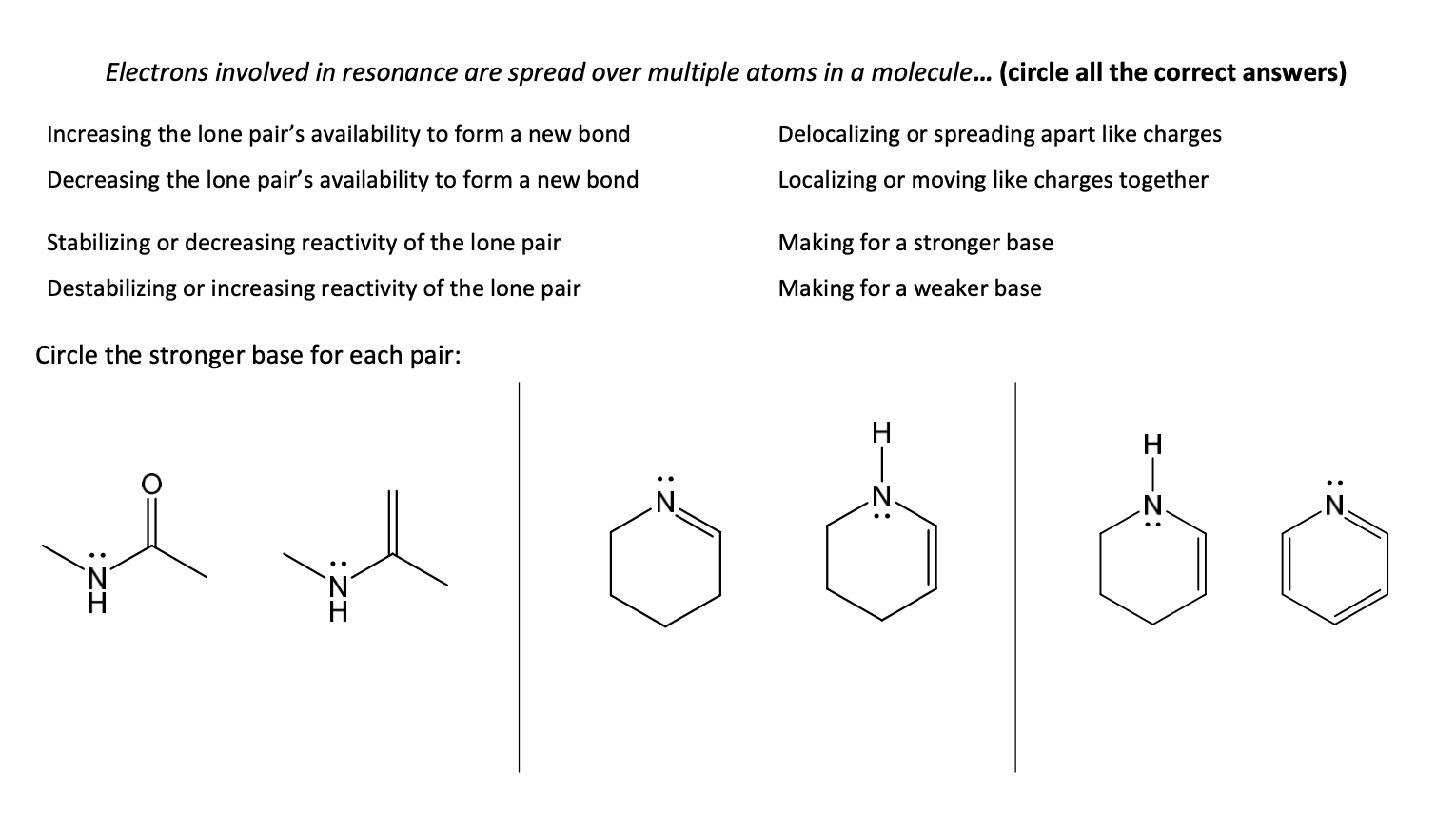 Solved Homework – Base Strength 2 A Bronsted-Lowry Base: | Chegg.com