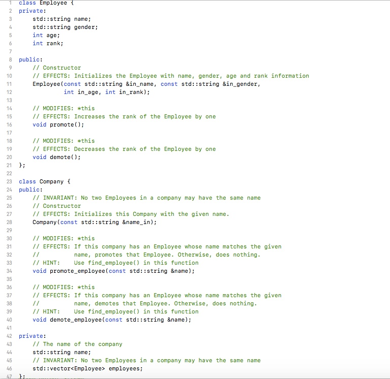 Solved Could you help me implement the | Chegg.com