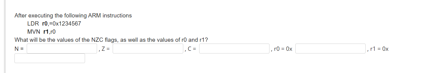 Solved After executing the following ARM instructions LDR | Chegg.com
