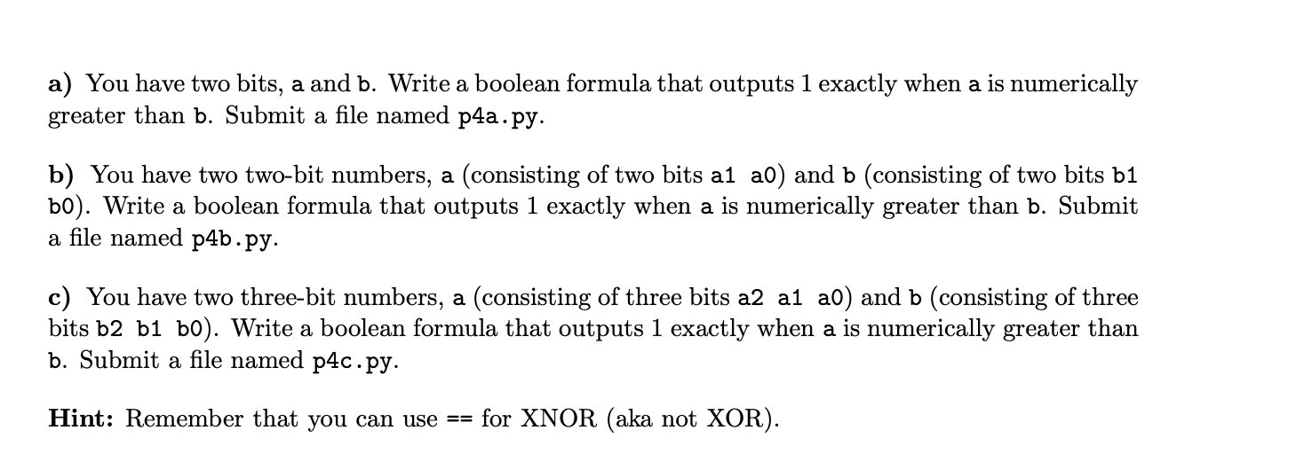 Solved Just use these symbols in python: ['a0', 'a1', 'b0', | Chegg.com