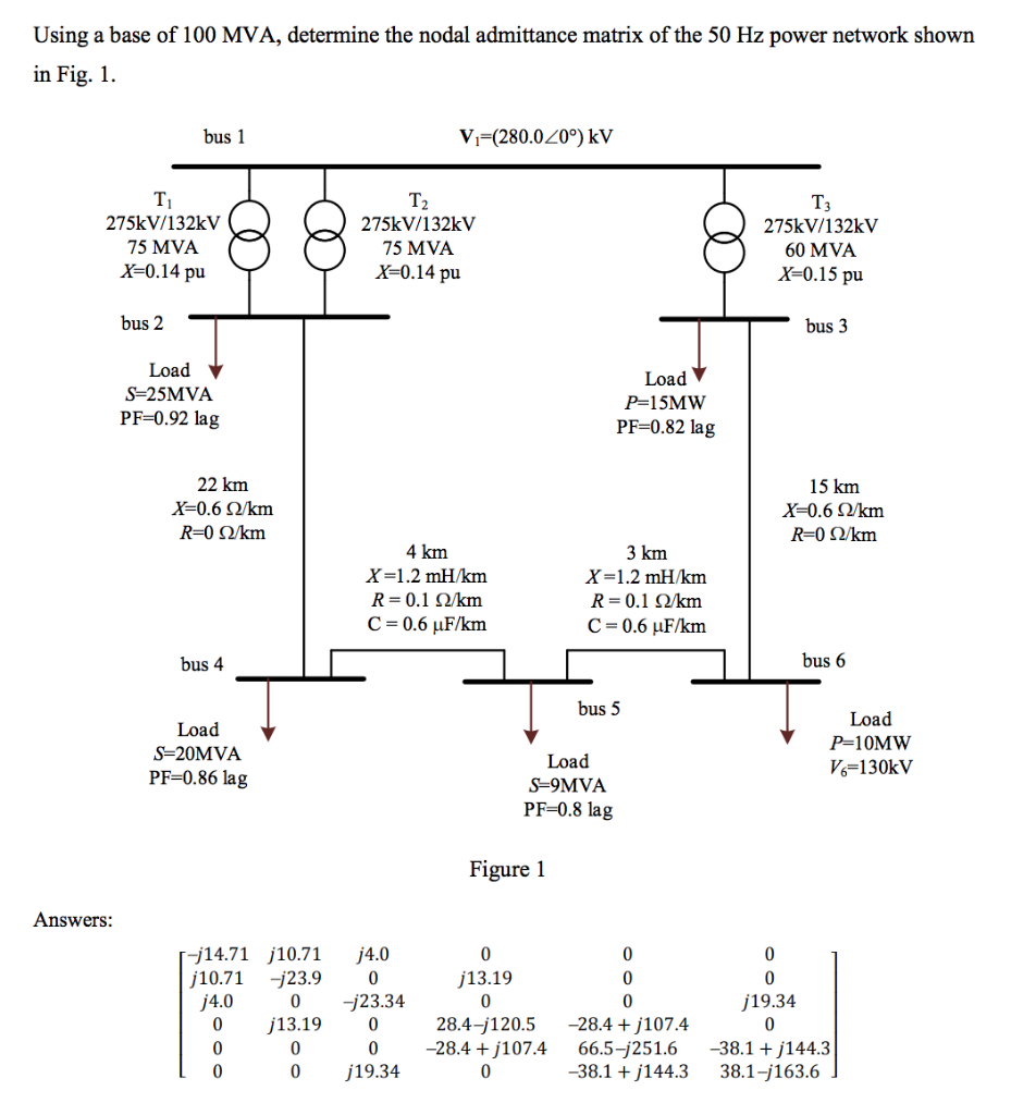 Solved Using a base of 100 MVA, determine the nodal | Chegg.com