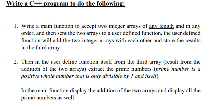 Solved Write a C++ program to do the following: 1. Write a | Chegg.com