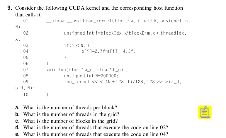 Consider The Following Cuda Kernel And The