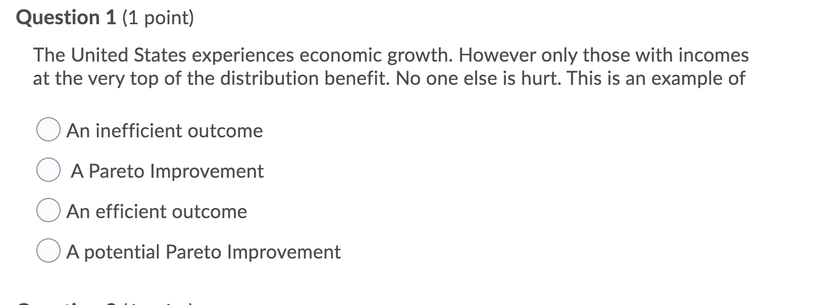 Solved Question 1 (1 point) The United States experiences | Chegg.com