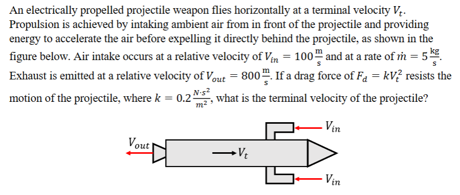 Solved An electrically propelled projectile weapon flies | Chegg.com