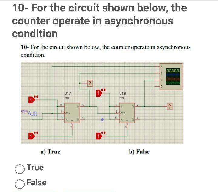 Solved 10- For the circuit shown below, the counter operate | Chegg.com