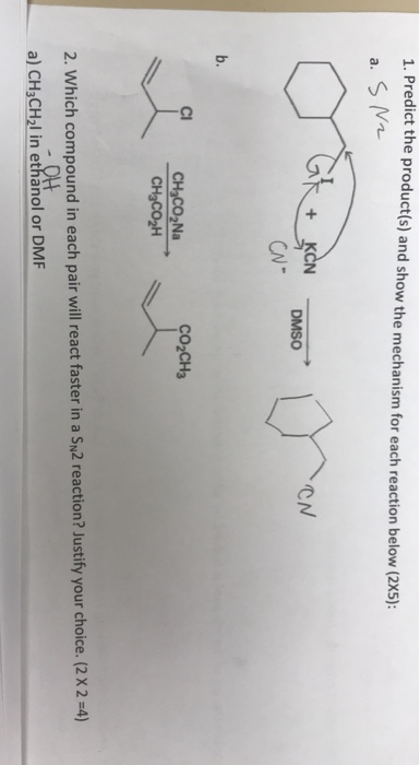 Solved 1. Predict the product(s) and show the mechanism for | Chegg.com