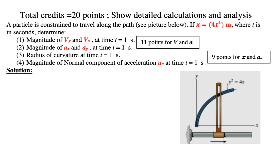 Solved Total credits =20 points ; Show detailed calculations | Chegg.com