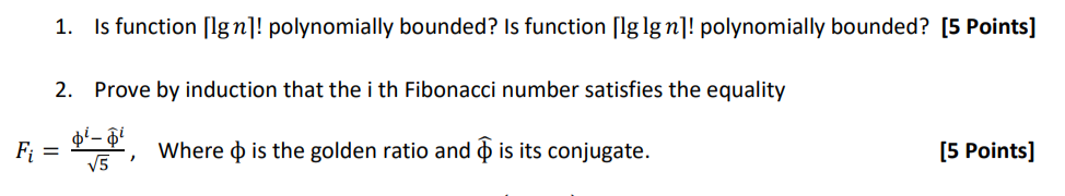 Solved 1. Is function ſign]! polynomially bounded? Is | Chegg.com