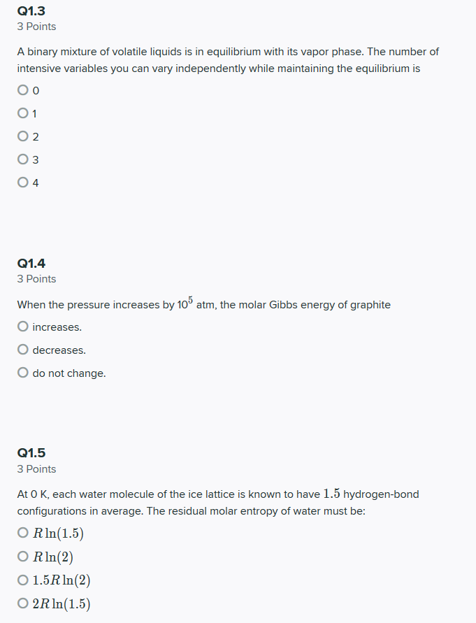 Solved Q1.3 3 Points A binary mixture of volatile liquids is | Chegg.com