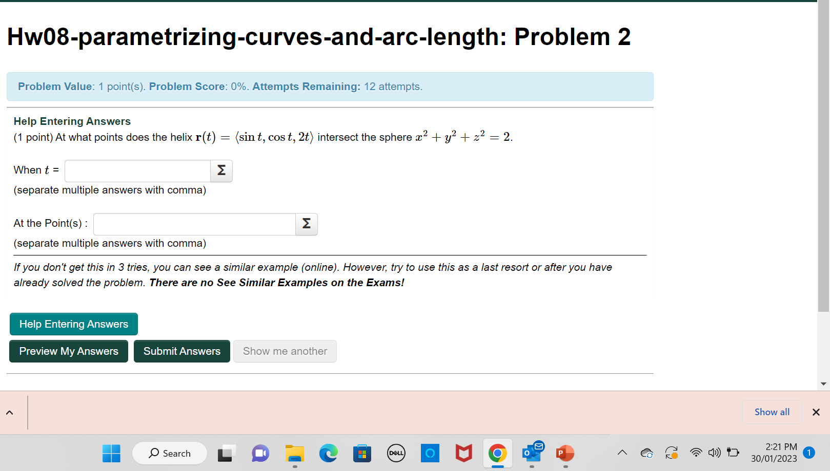 Solved Hw08-parametrizing-curves-and-arc-length: Problem 2 | Chegg.com