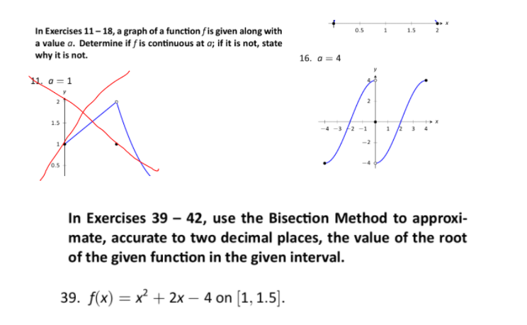 Solved 05 1 1.5 In Exercises 11 - 18, a graph of a function | Chegg.com