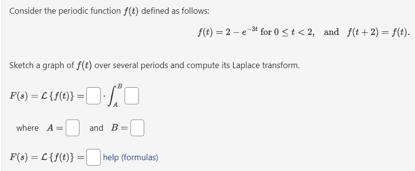 Solved Consider the periodic function f(t) defined as | Chegg.com