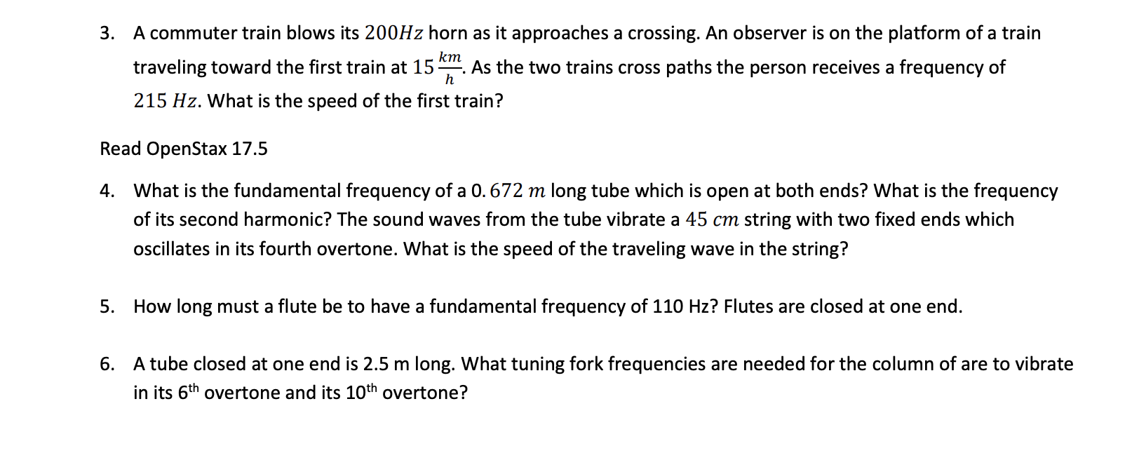 Solved 3. A commuter train blows its 200 Hz horn as it | Chegg.com