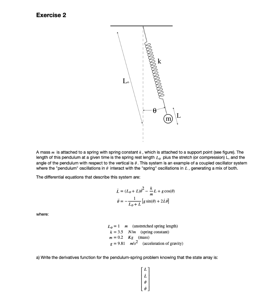 A mass m is attached to a spring with spring constant | Chegg.com