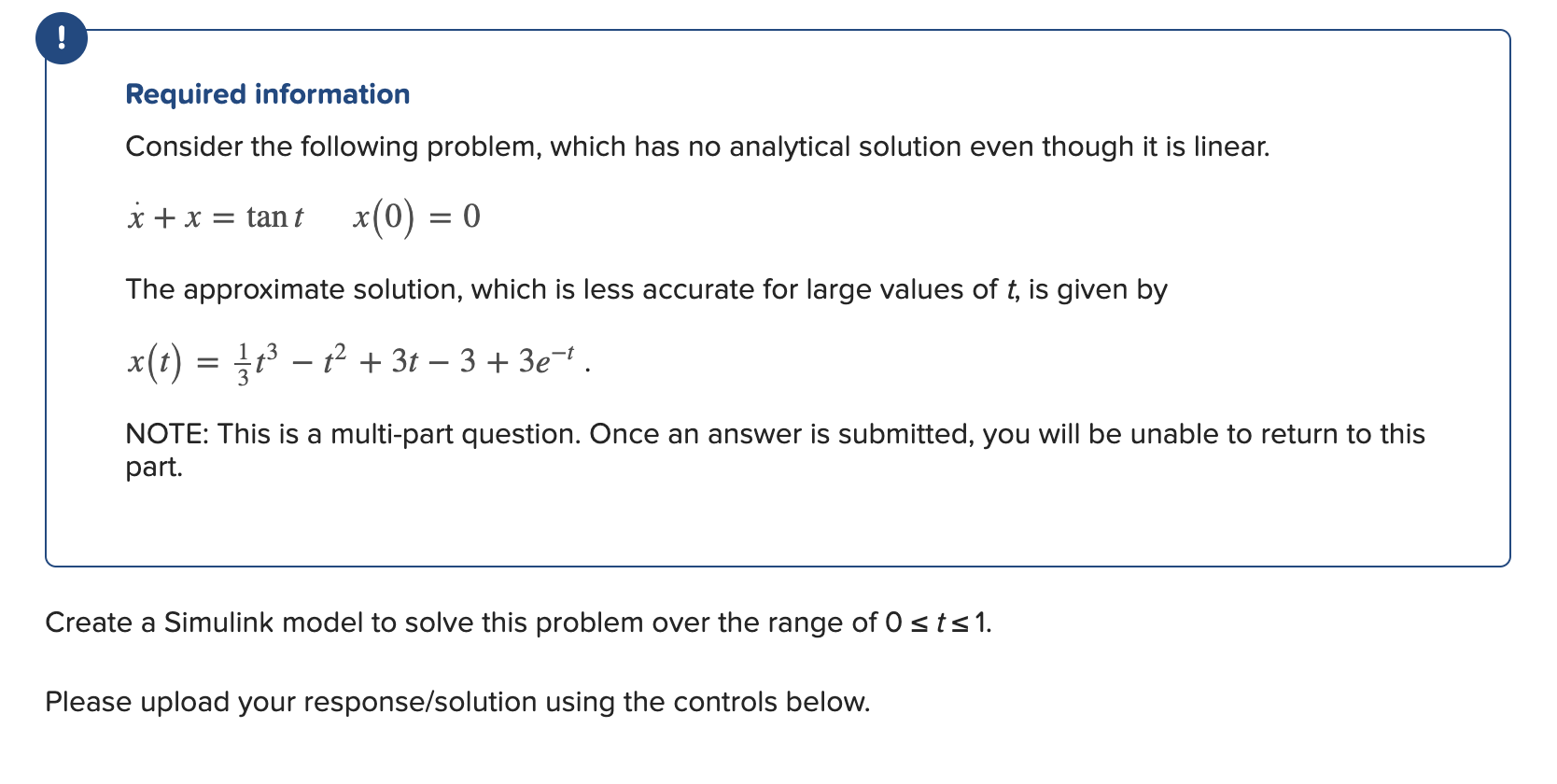 Solved Required information Consider the following problem, | Chegg.com