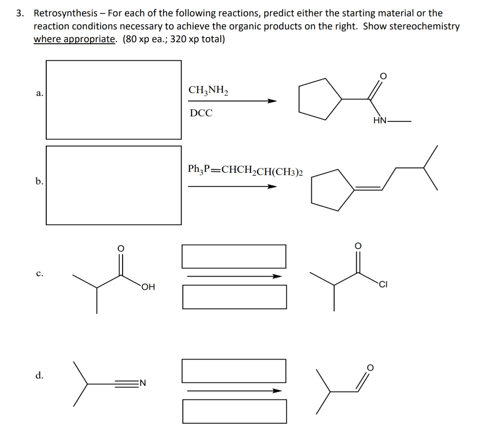 Solved 3. Retrosynthesis - For each of the following | Chegg.com