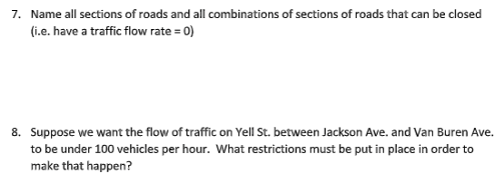 Using systems of linear equations to analyze traffic | Chegg.com