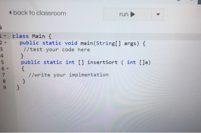 Solved Instructions from your teacher Implement the | Chegg.com