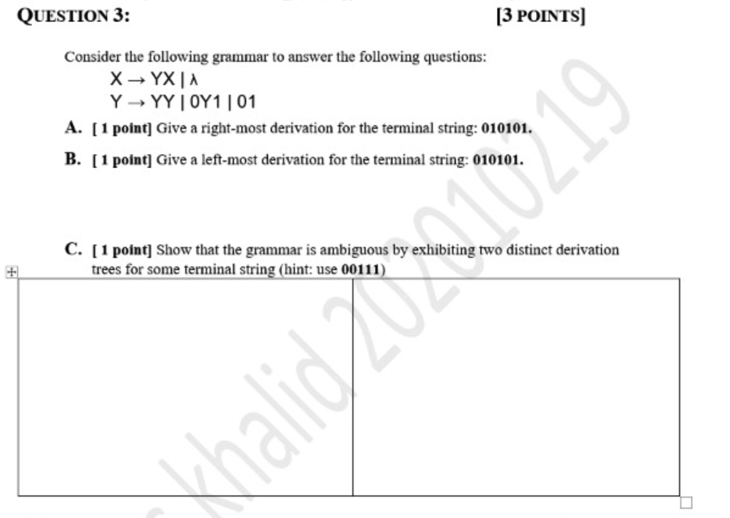 Solved Consider the following grammar to answer the | Chegg.com