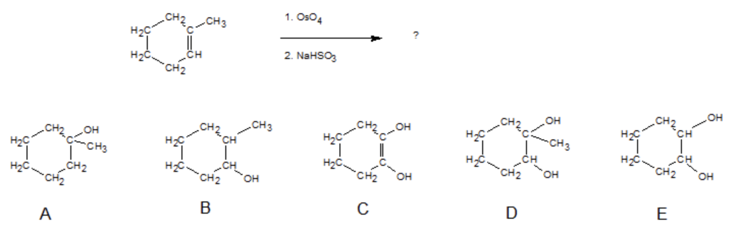 Solved Identify the correct product for the following | Chegg.com