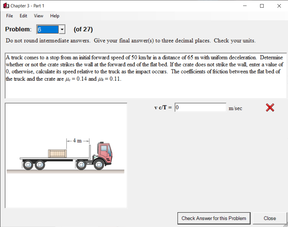 Solved Chapter 3 - Part 1 - Х File Edit View Help Problem: 6 | Chegg.com