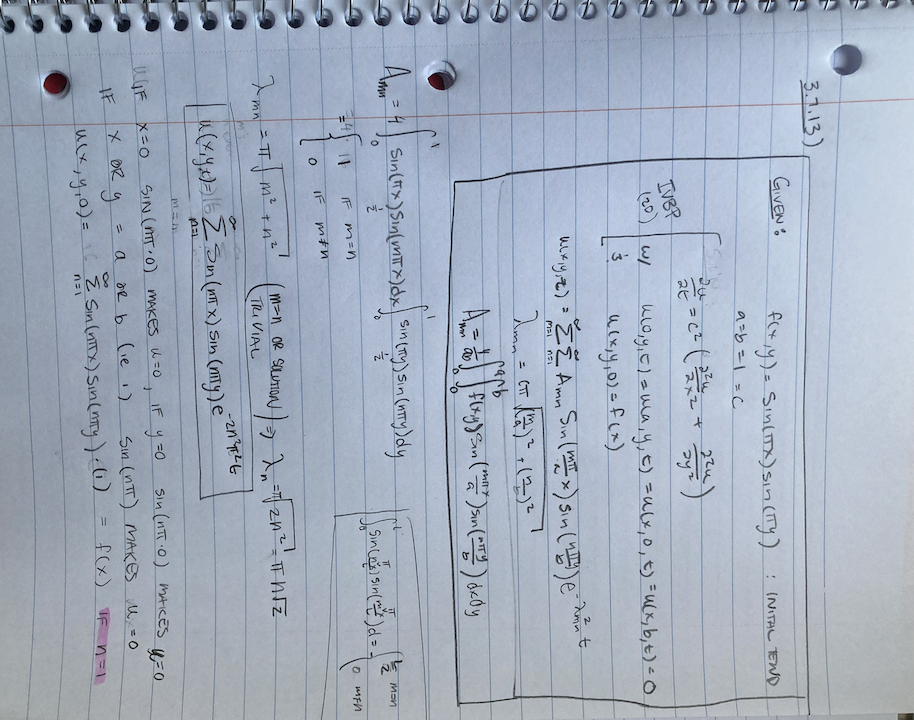 Solved So This Is A 2d Heat Pde Problem That I Solved And So