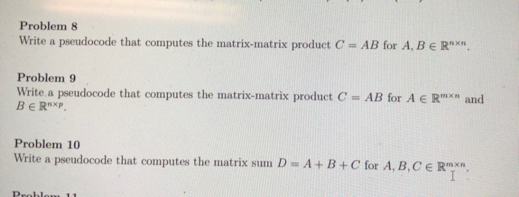 Solved Problem 8 Write A Pseudocode That Computes The