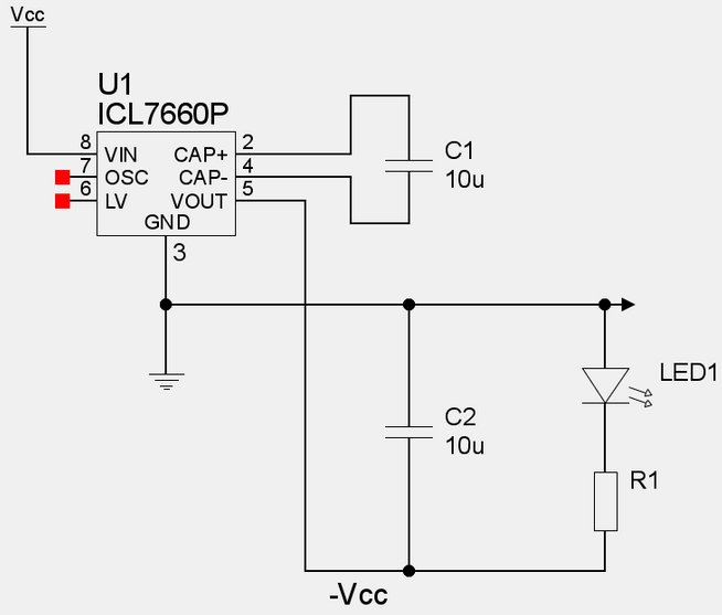 Solved The circuit below shows a simple negative rail | Chegg.com