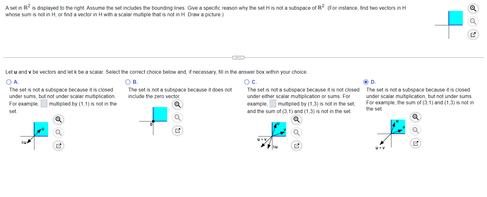 Solved A set in R2 is displayed to the right. Assume the set | Chegg.com