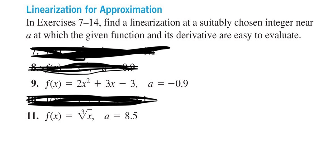 Solved Linearization for Approximation In Exercises 7-14, | Chegg.com