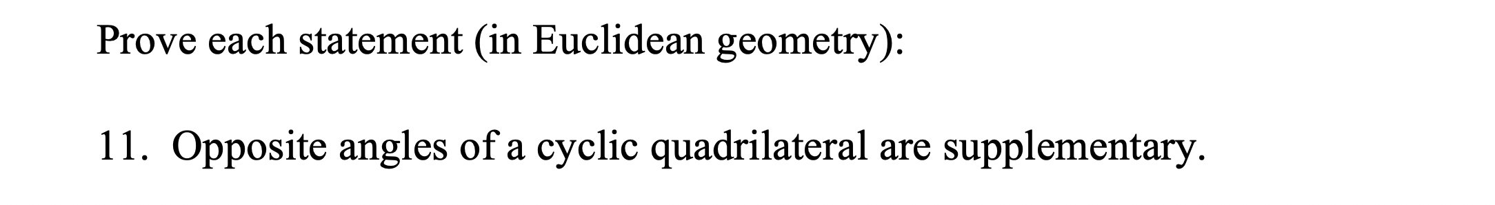 Solved Prove each statement (in Euclidean geometry): 11. | Chegg.com
