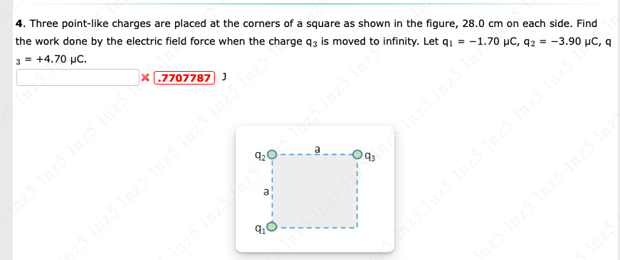 Solved 4. Three point-like charges are placed at the corners | Chegg.com